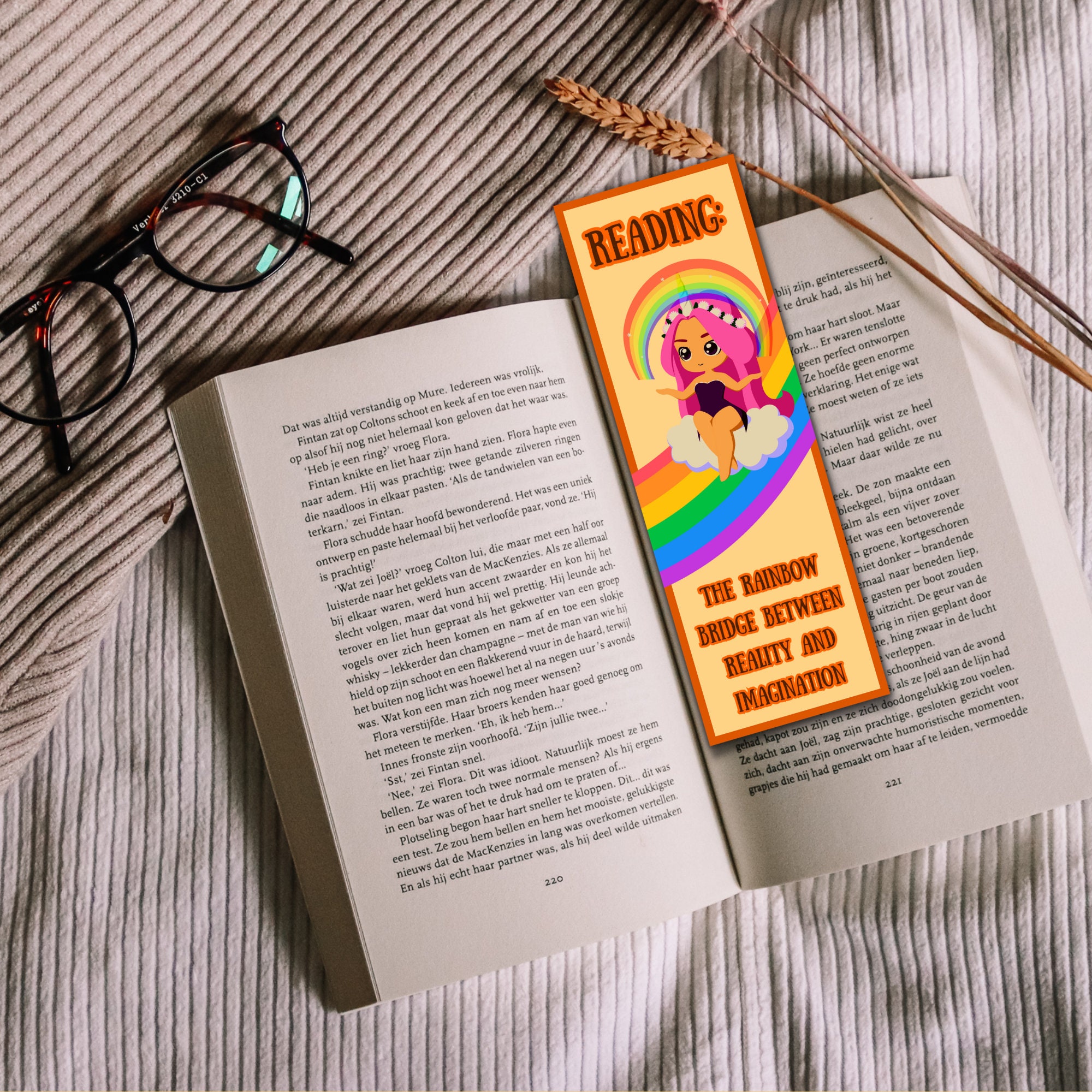 Printable Simple Rainbow Bookmark Set, Cute Rainbow Bookish Bookmarks ...
