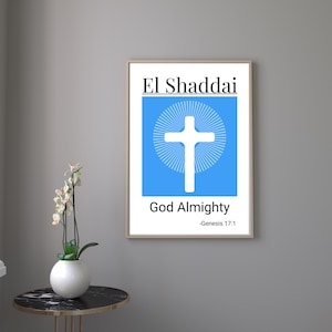 Printable Hebrew Names of God El Shaddai Wall Art, Names of Jesus ...