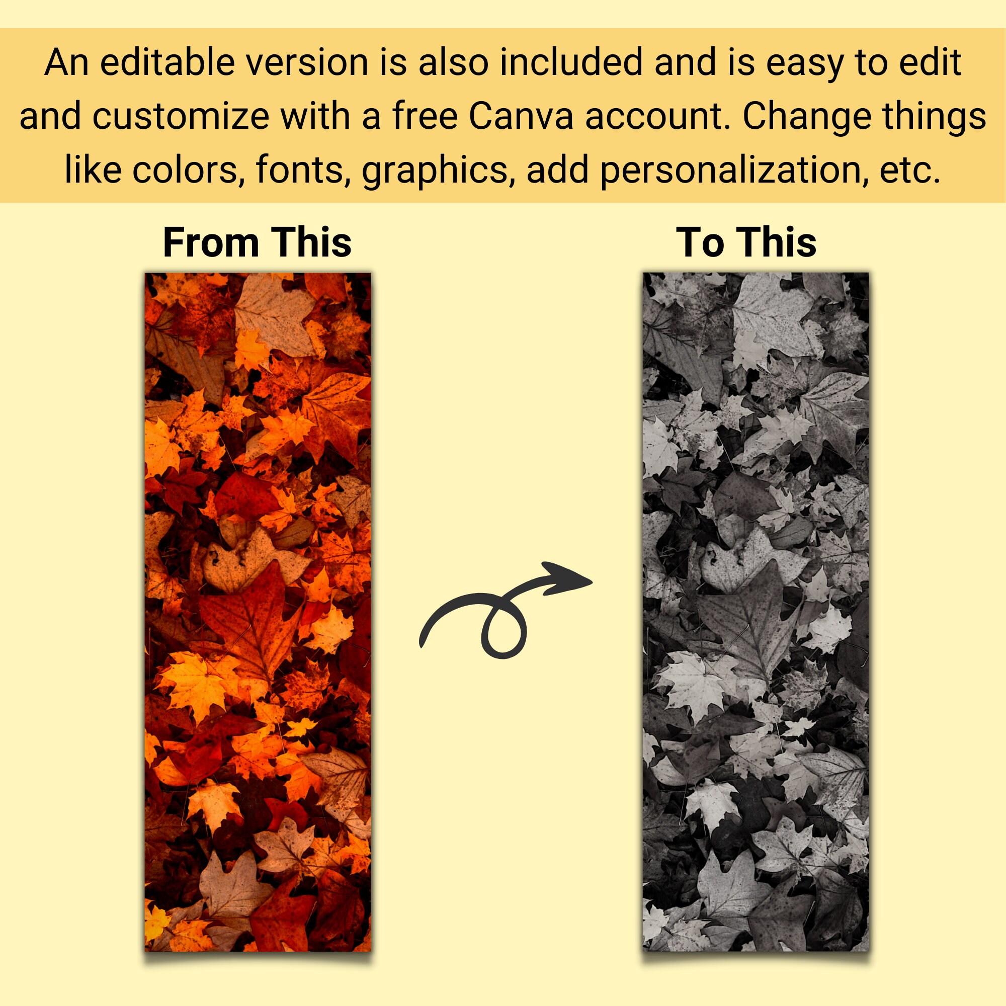 Printable Fall Leaves Bookmark Set, Autumn Bookish Bookmarks, Gift for ...