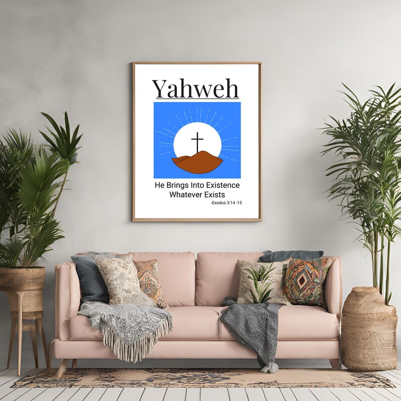 Printable Hebrew Names of God Yahwe Wall Art, Names of Jesus Christ ...