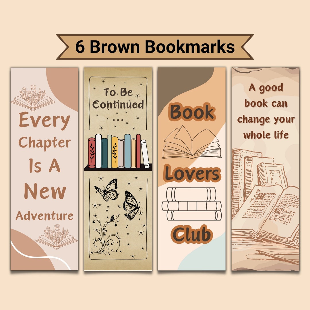 Printable Bookmark Set, Cute Bookish Bookmarks, Gift for Book Lover ...