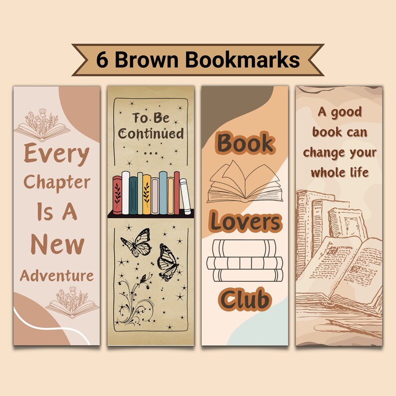 Printable Bookmark Set, Cute Bookish Bookmarks, Gift for Book Lover ...