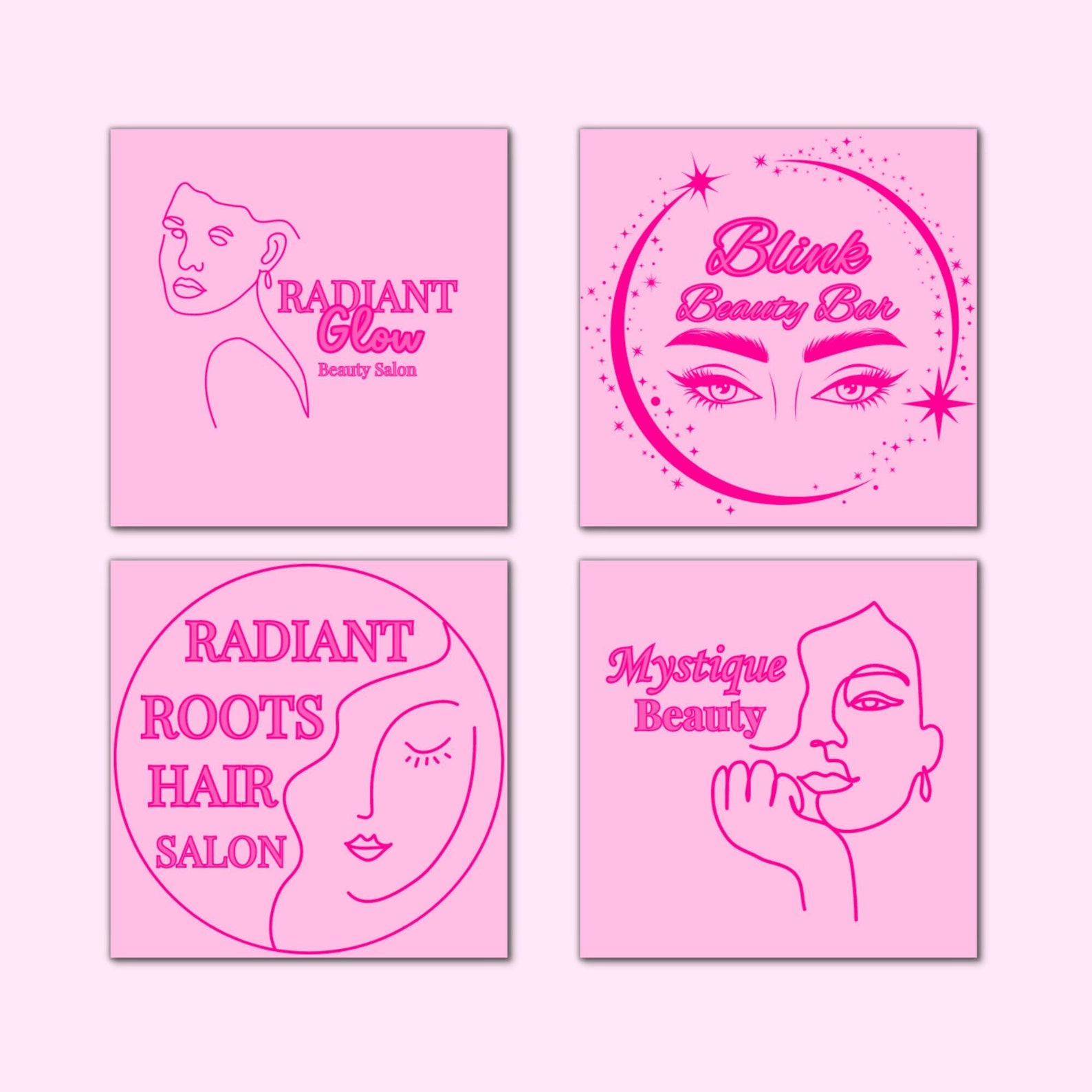 Premade Pink Beauty Logo, Professional Business Logo Canva Template ...