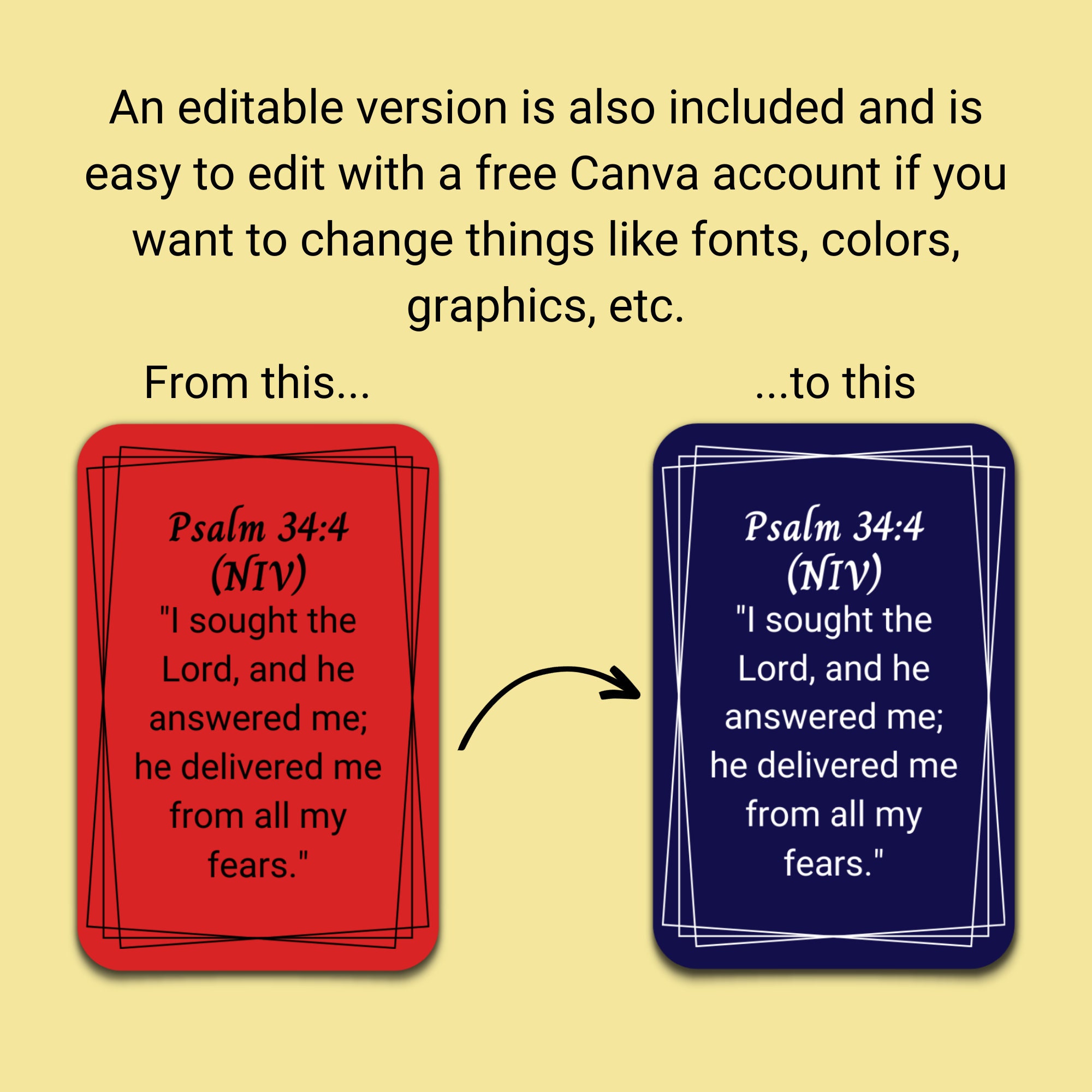 Printable Anxiety Bible Verse Cards, Bible Study Tools, Memory Verse ...