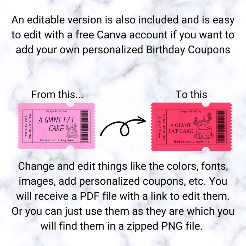 40 Printable Birthday Coupons, Birthday Vouchers, Birthday Gift Ideas ...