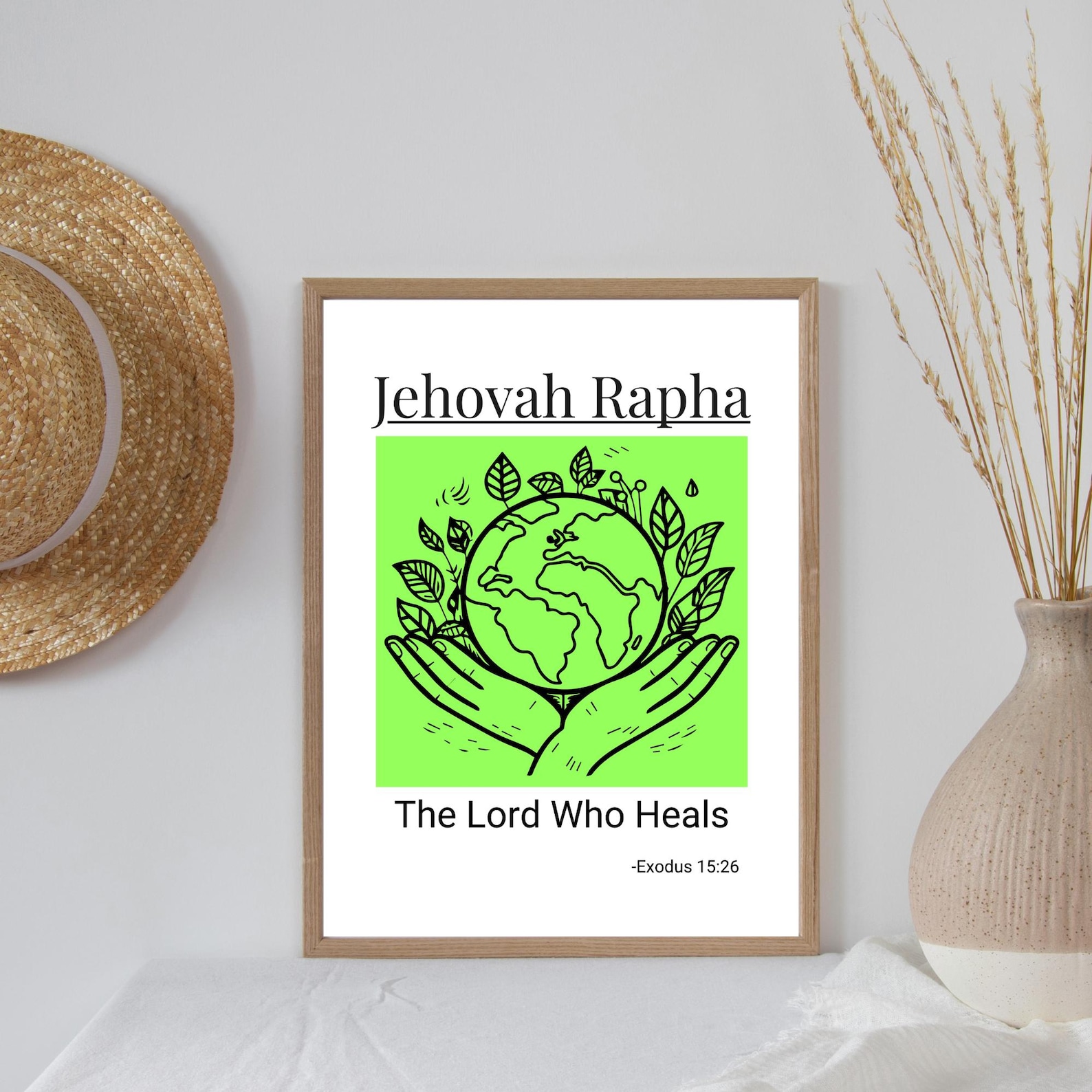 Printable Hebrew Names of God Jehovah Rapha Wall Art, Names of Jesus ...