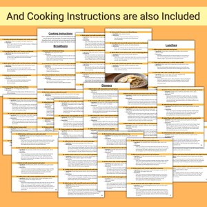 Printable 30-day Low-fat Meal Plan & Grocery List, Digital Healthy Meal ...