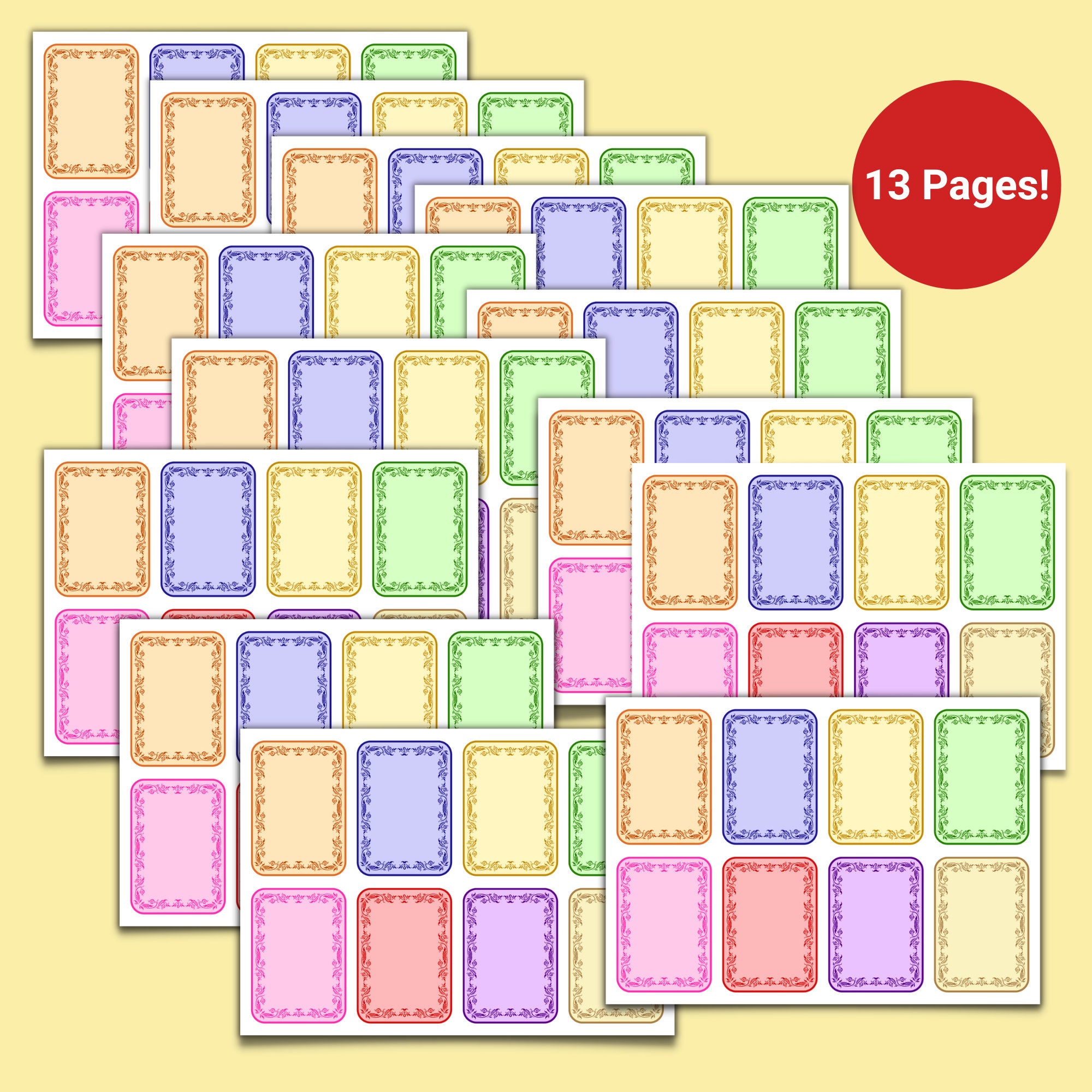 100 Printable Floral Blank Cards, Affirmation Cards, Note Cards, Daily ...