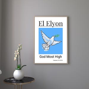 Printable Hebrew Names of God El Elyon Wall Art, Names of Jesus Christ ...