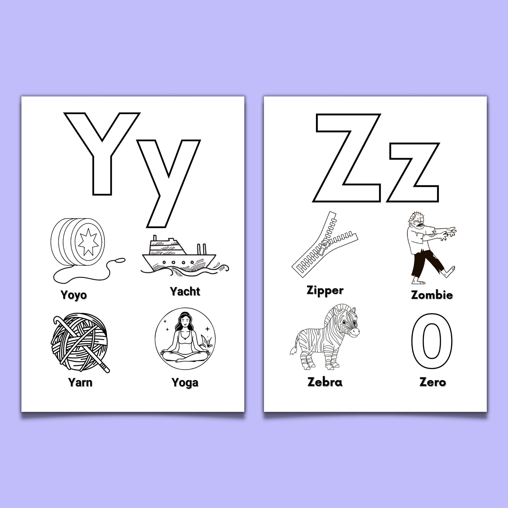 Printable Alphabet Coloring Book Worksheets, Preschool Printables for ...