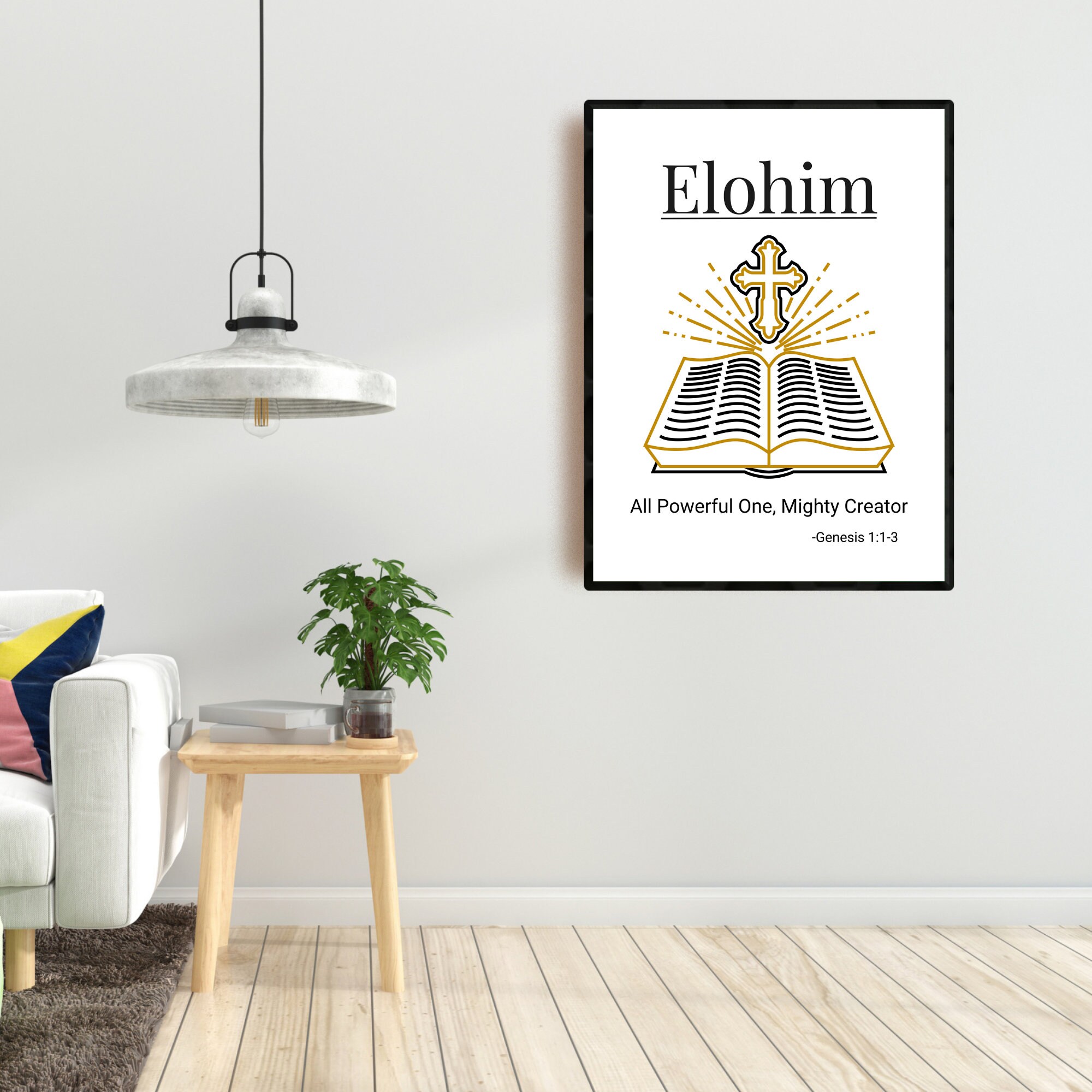 Printable Hebrew Names of God Elohim Wall Art, Names of Jesus Christ ...