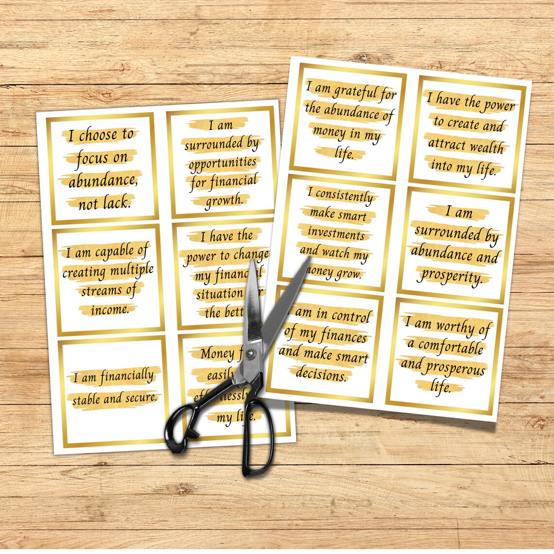 30 Printable Money Affirmation Cards, Financial Abundance & Wealth ...