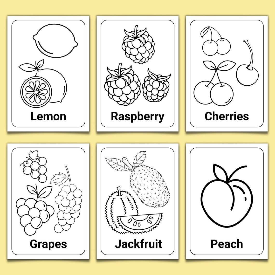 Printable Fruits Coloring Book Worksheets, Preschool Printables for ...