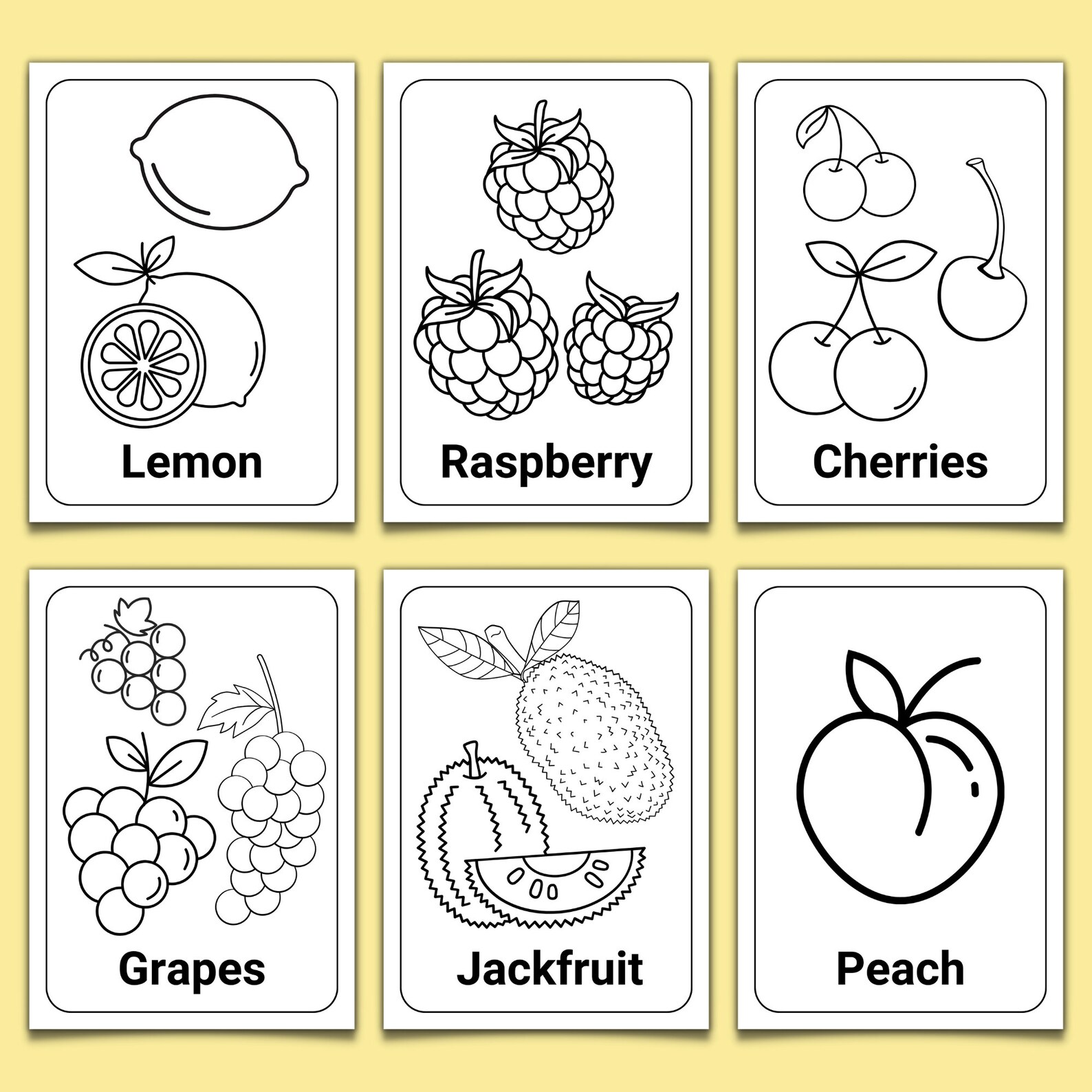 Printable Fruits Coloring Book Worksheets, Preschool Printables for ...