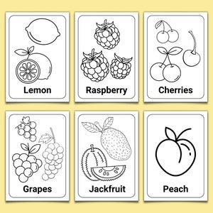 Printable Fruits Coloring Book Worksheets, Preschool Printables for ...