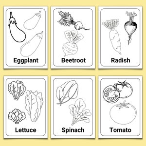 Printable Vegetable Coloring Book Worksheets, Preschool Printables for ...
