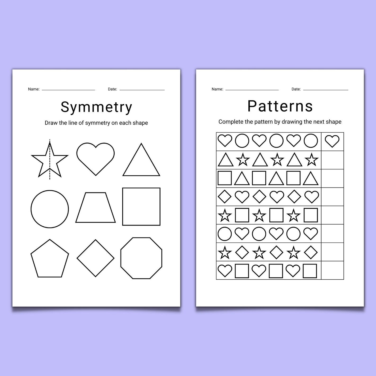 Printable Shapes Worksheets, Preschool Printables for Kids ...