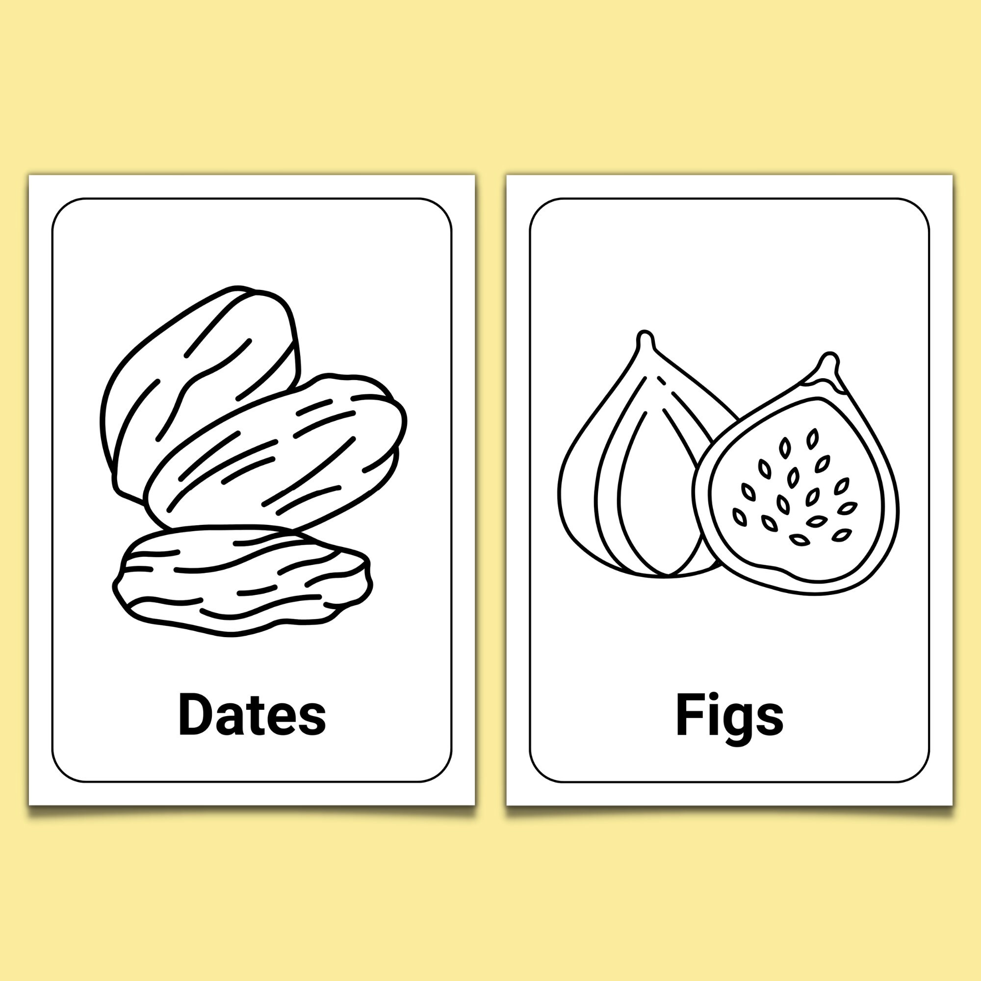 Printable Fruits Coloring Book Worksheets, Preschool Printables for ...