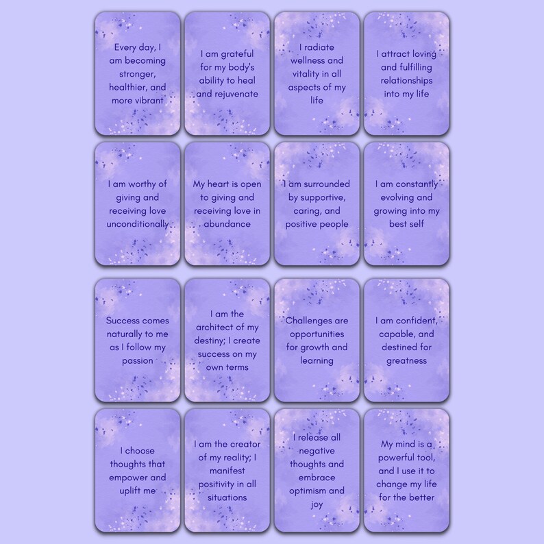 90 Printable Positive Affirmation Cards for Manifesting, Positive ...
