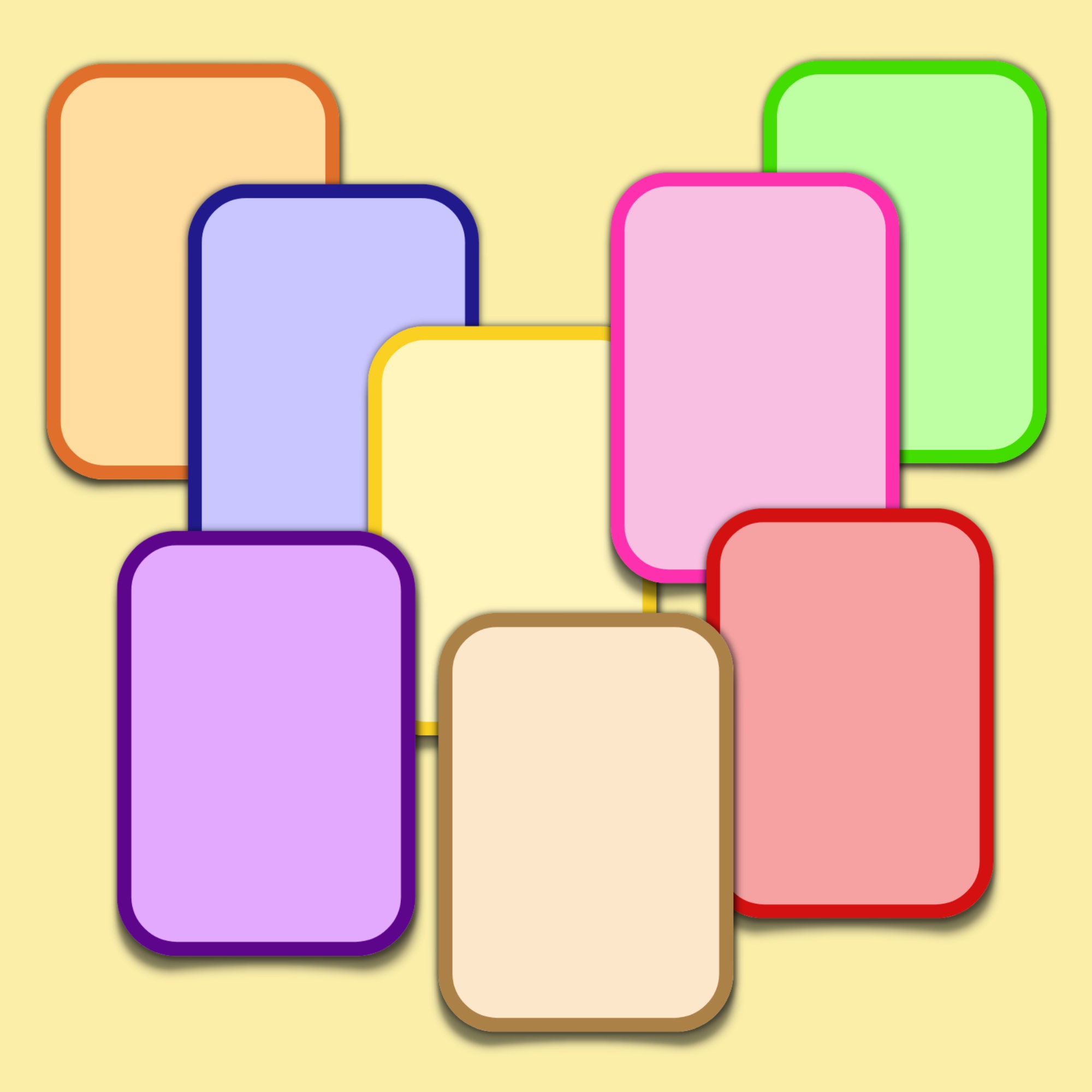 100 Printable Colorful Blank Cards, Affirmation Cards, Note Cards ...