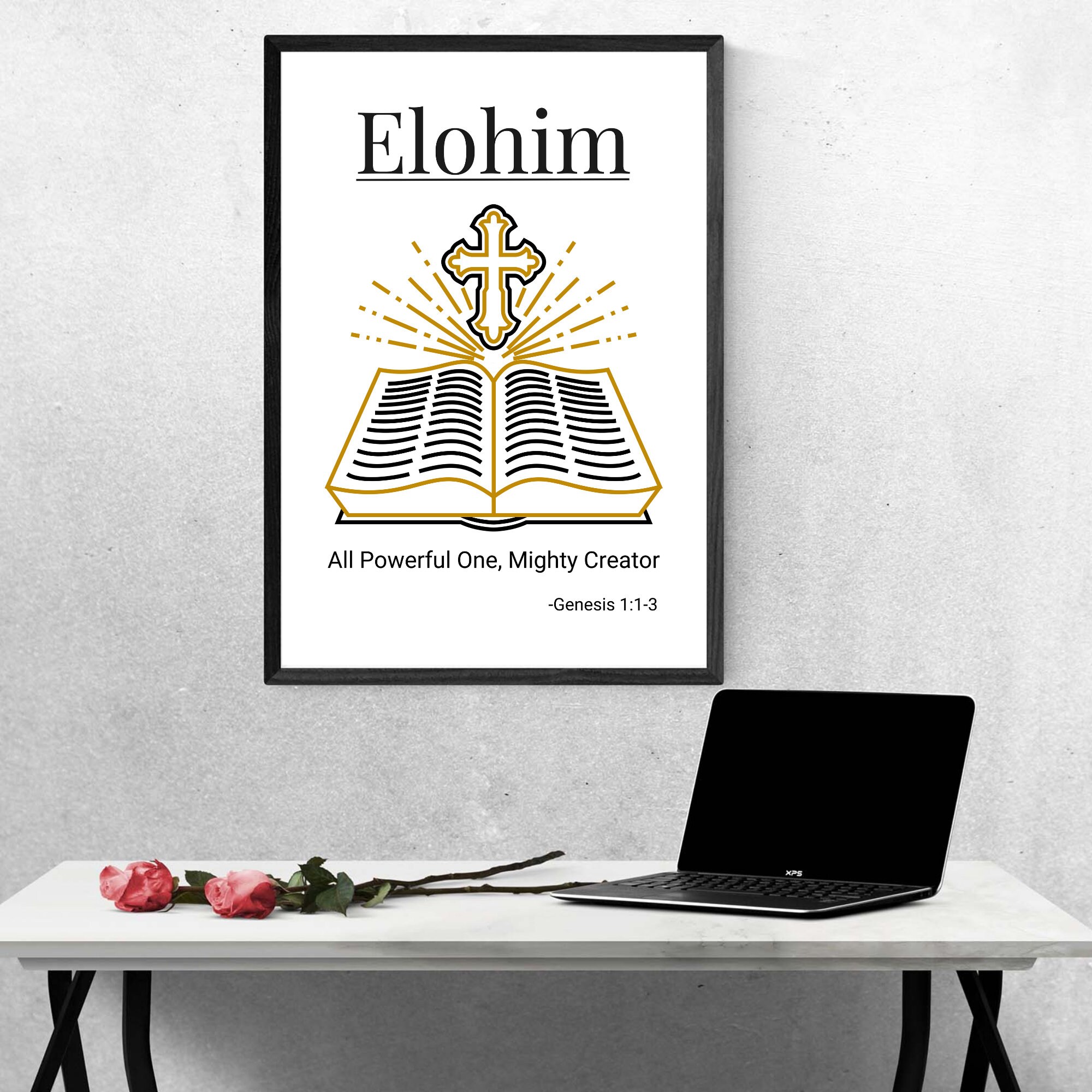 Printable Hebrew Names of God Elohim Wall Art, Names of Jesus Christ ...