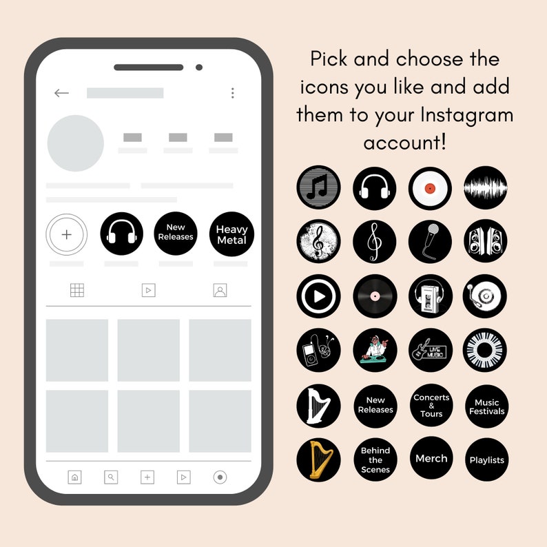 100 Music Instagram Highlight Covers, Music IG Icons, Music Lover ...