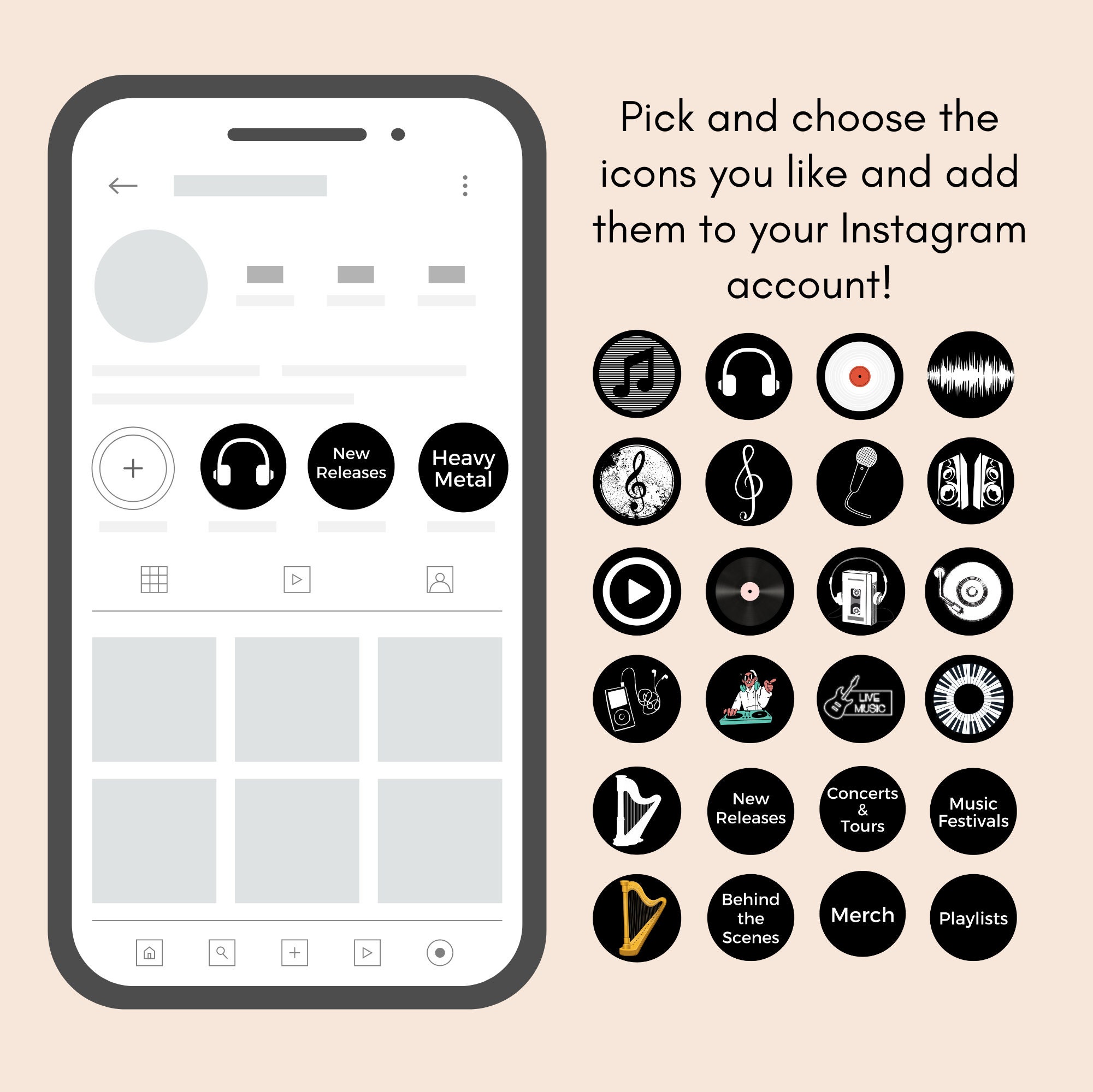 100 Music Instagram Highlight Covers, Music IG Icons, Music Lover ...