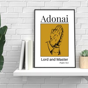 Printable Hebrew Names of God Adonai Wall Art, Names of Jesus Christ ...