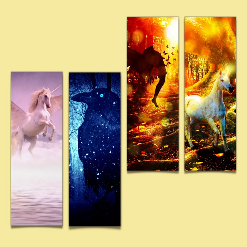 Printable Fantasy Mythical Creatures Bookmarks, Fantasy Bookish ...