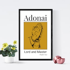 Printable Hebrew Names of God Adonai Wall Art, Names of Jesus Christ ...