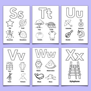 Printable Alphabet Coloring Book Worksheets, Preschool Printables for ...