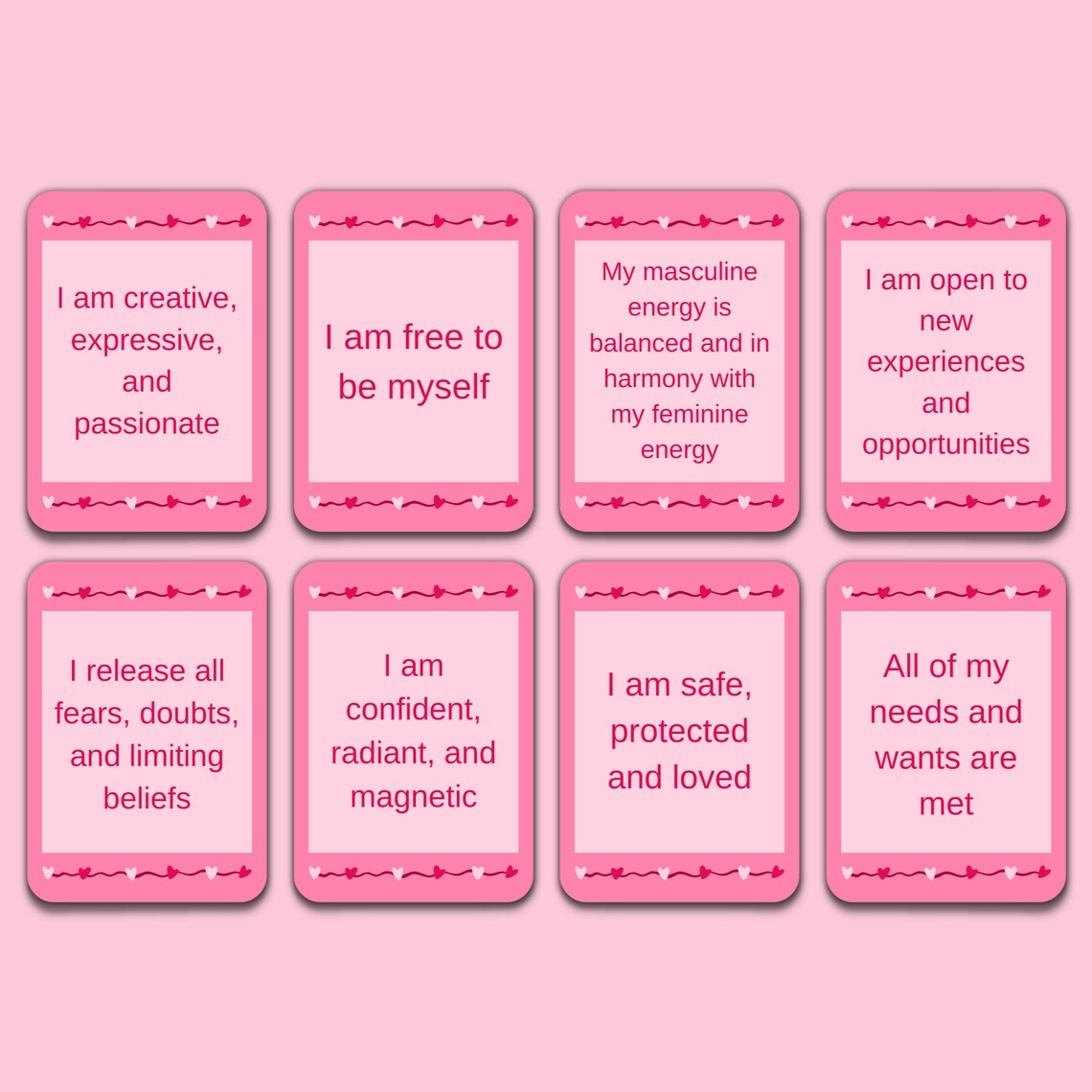 40 Printable Divine Feminine Energy Affirmation Cards for Women ...