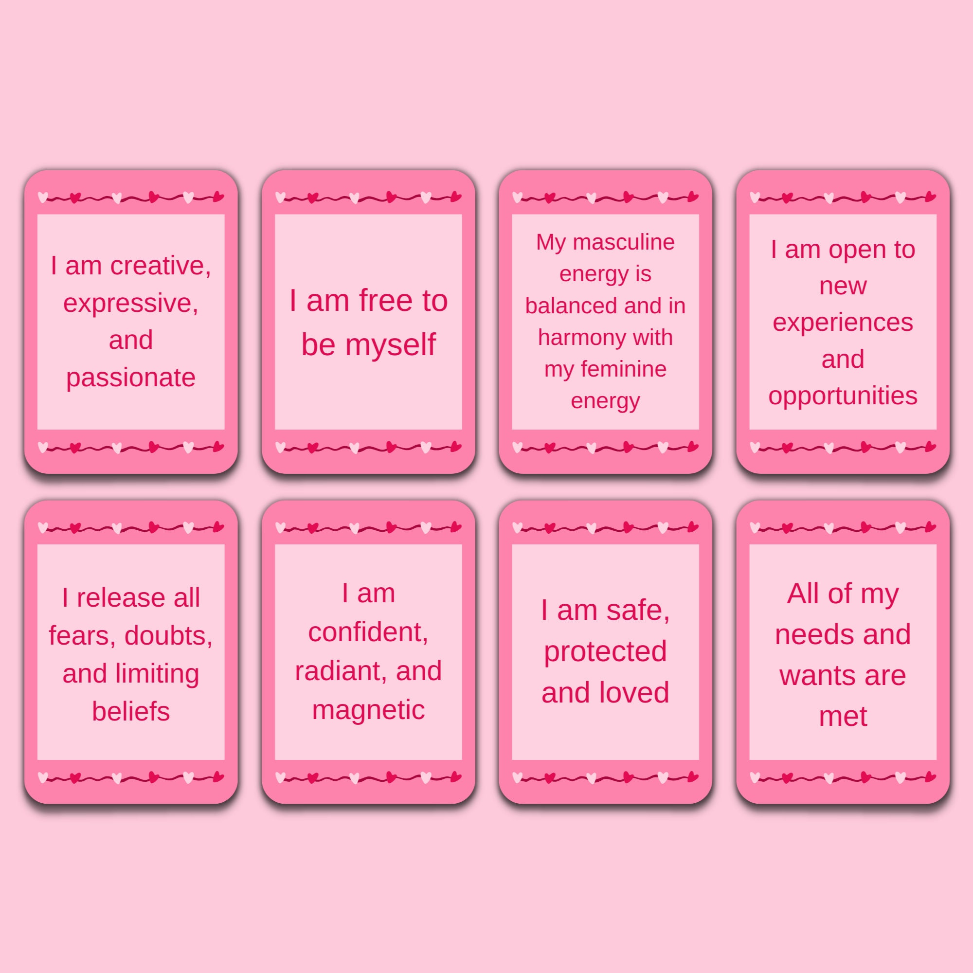 40 Printable Divine Feminine Energy Affirmation Cards for Women ...