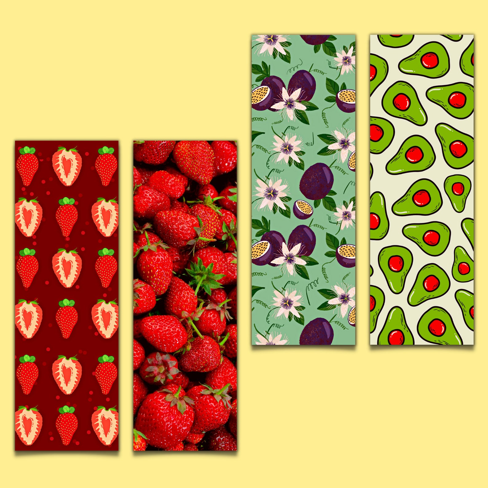 Printable Colorful Fruit Bookmarks, Bookish Food Bookmarks, Gift for ...