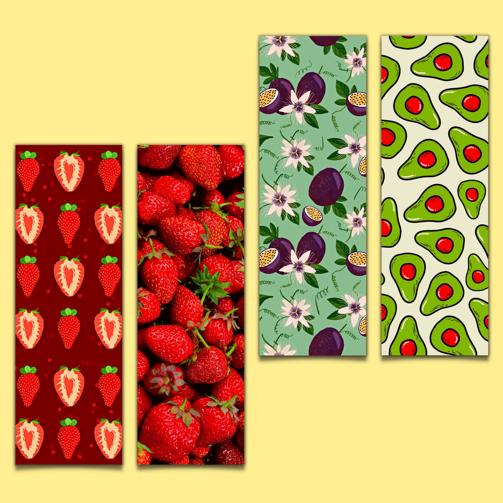 Printable Colorful Fruit Bookmarks, Bookish Food Bookmarks, Gift for ...