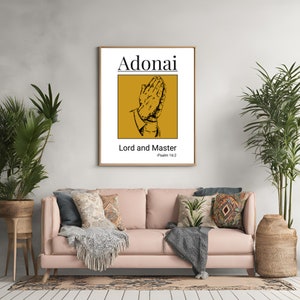 Printable Hebrew Names of God Adonai Wall Art, Names of Jesus Christ ...