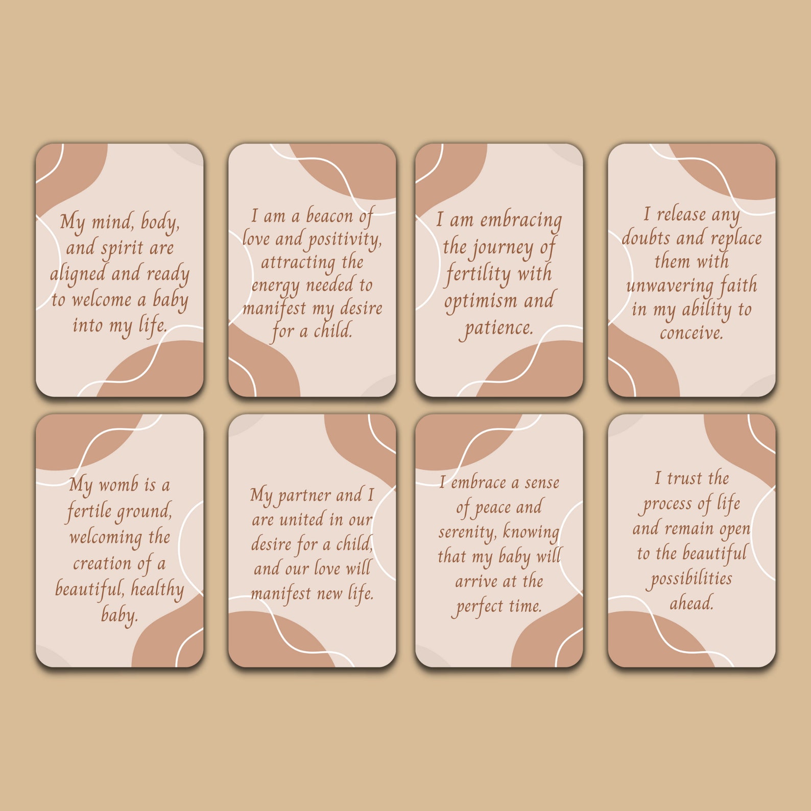 50 Printable Fertility Affirmation Cards, Trying to Conceive ...