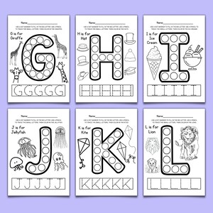 Printable Alphabet Dot Mat Worksheets, Preschool Printables ...