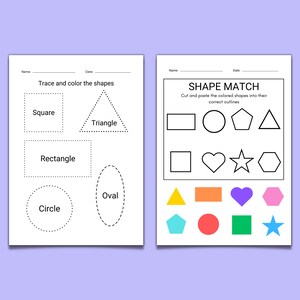 Printable Shapes Worksheets, Preschool Printables for Kids ...