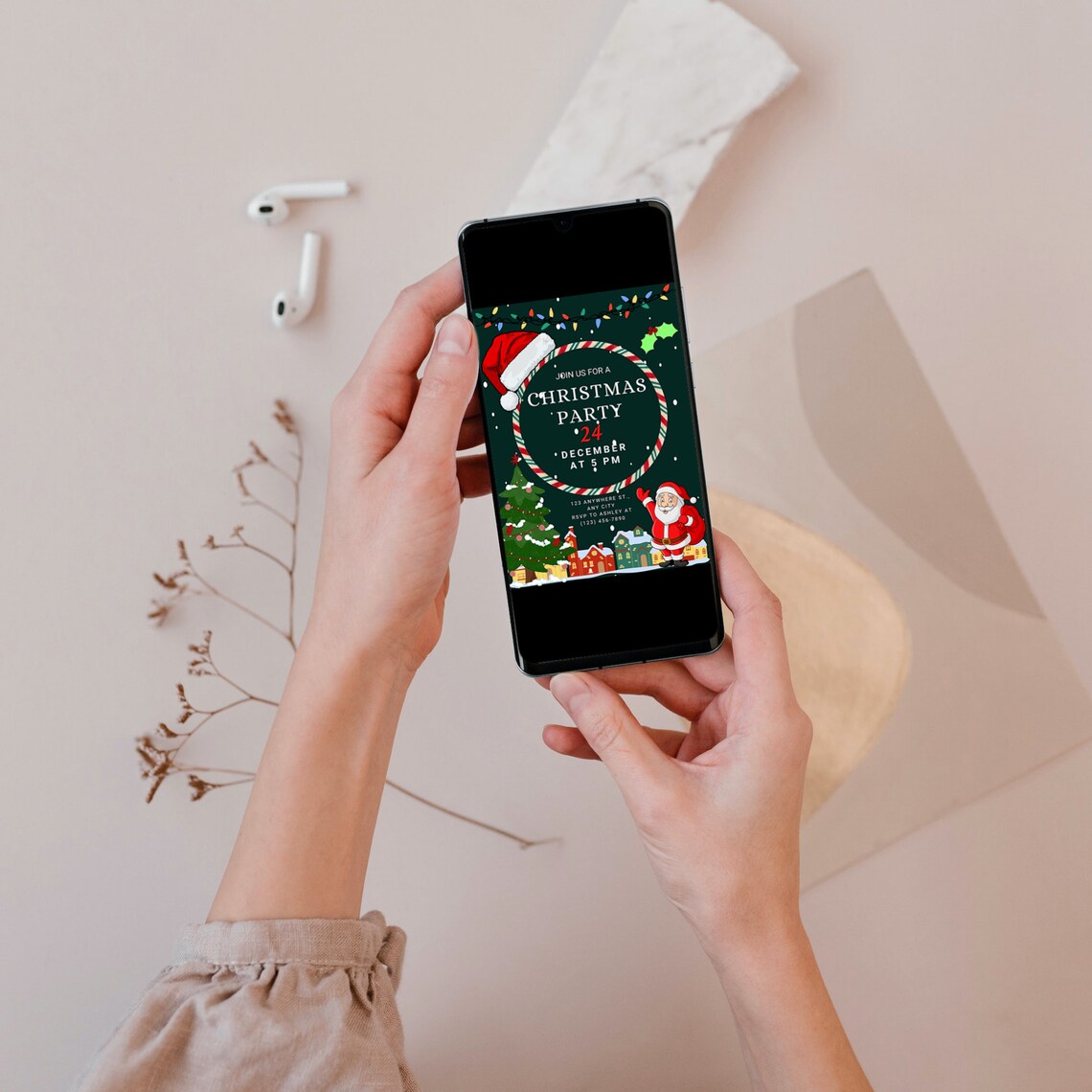 Christmas Party Invitation Canva Template Printable Fun - Etsy