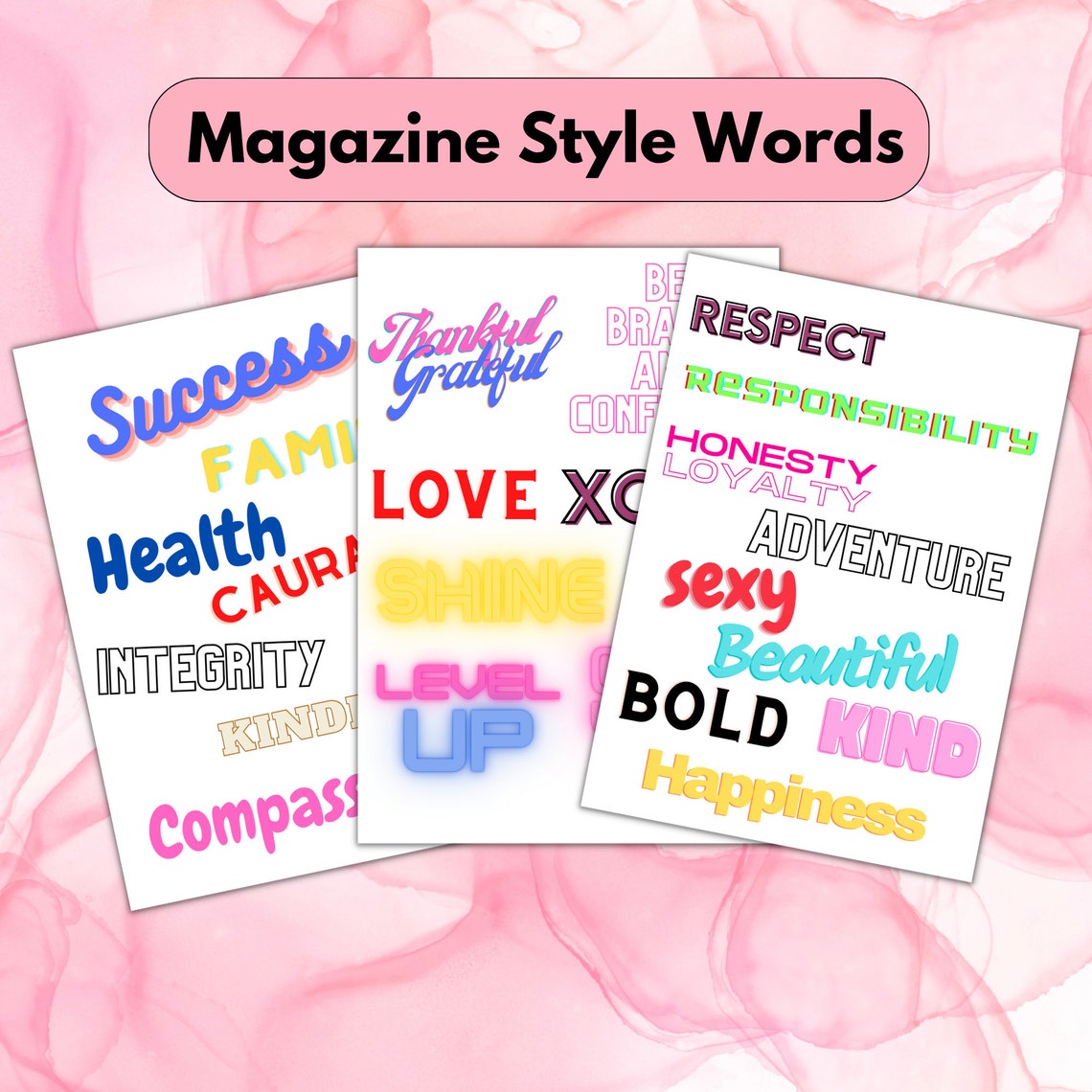 Vision Board Kit Printable Mood Board for Achieving Your - Etsy