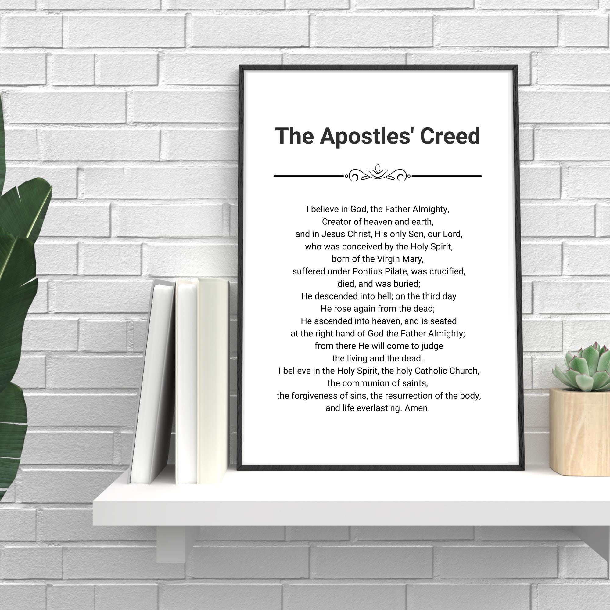 Apostles' Creed Wall Art: Christian Scripture Printable (digital ...