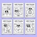 Printable Alphabet Coloring Puzzle Worksheets, Preschool Printables for ...