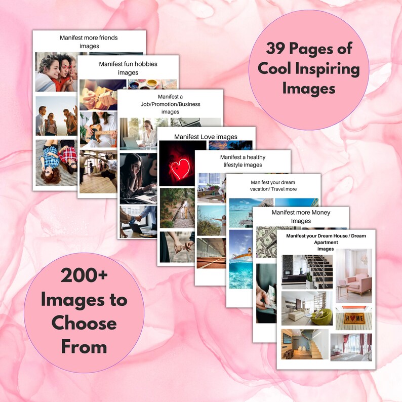 Vision Board Kit Printable Mood Board for Achieving Your - Etsy