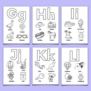 Printable Alphabet Coloring Book Worksheets, Preschool Printables for ...