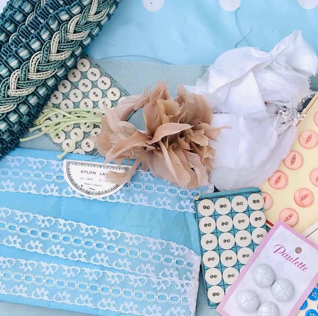 Vintage Brocante, Haberdashery, Sewing and Millinery Lucky Dip Boxes - Etsy