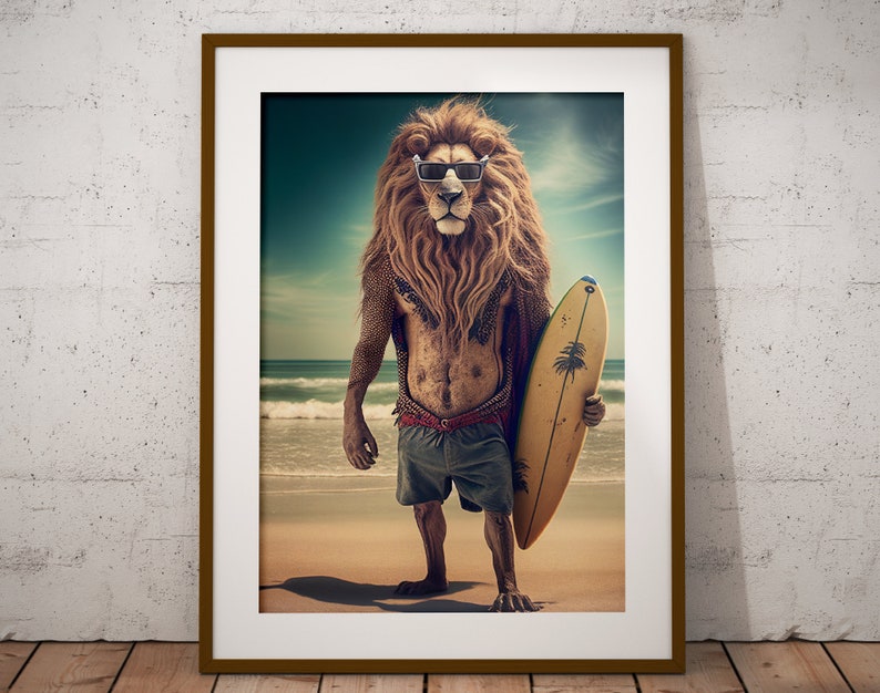 Surfer, Lion - Etsy