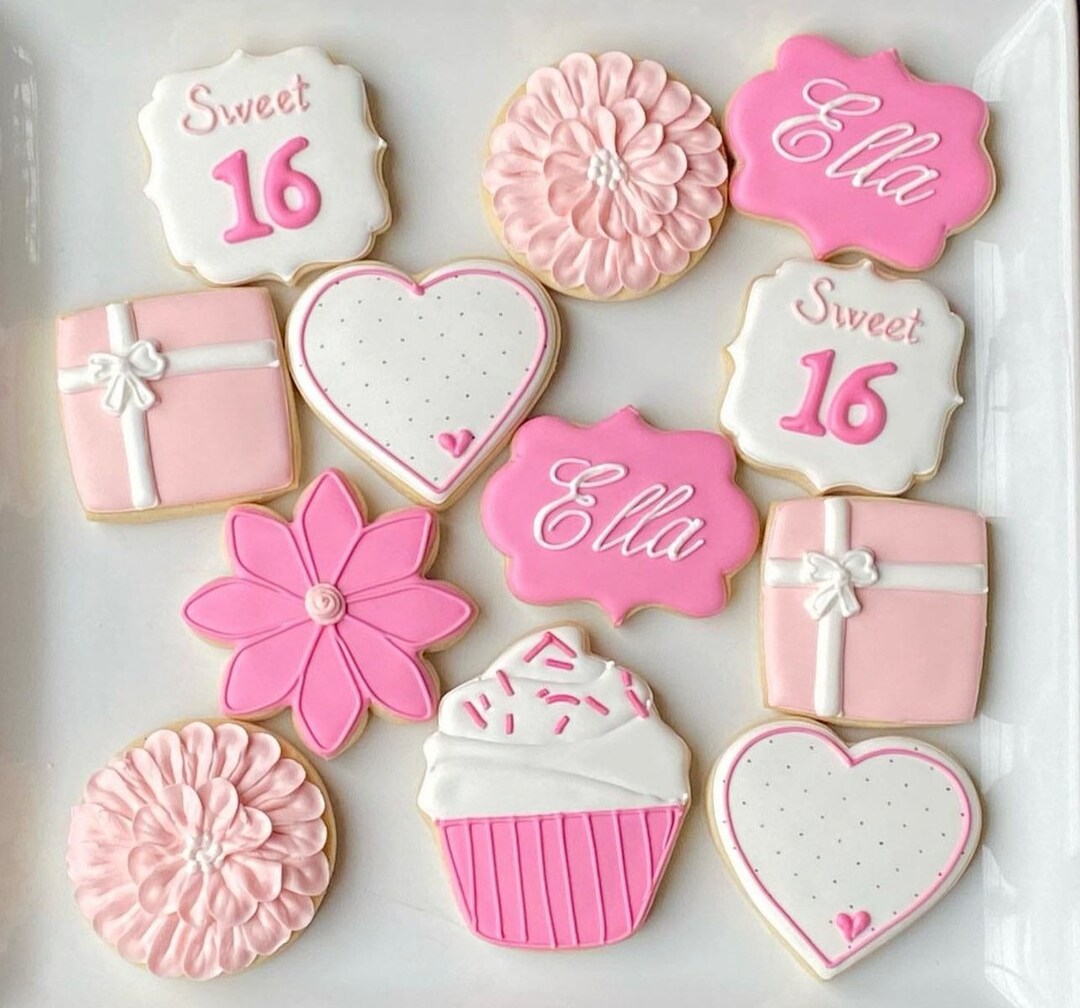 16th Birthday Sugar Cookies Sweet 16 Cookies Sweet 16 Party - Etsy