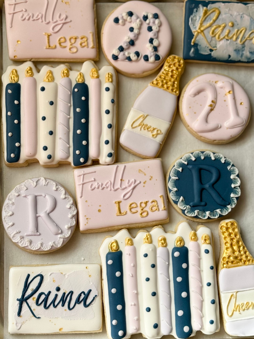 21st Birthday Cookies, 21st Birthday Sugar Cookies, 21st Birthday ...