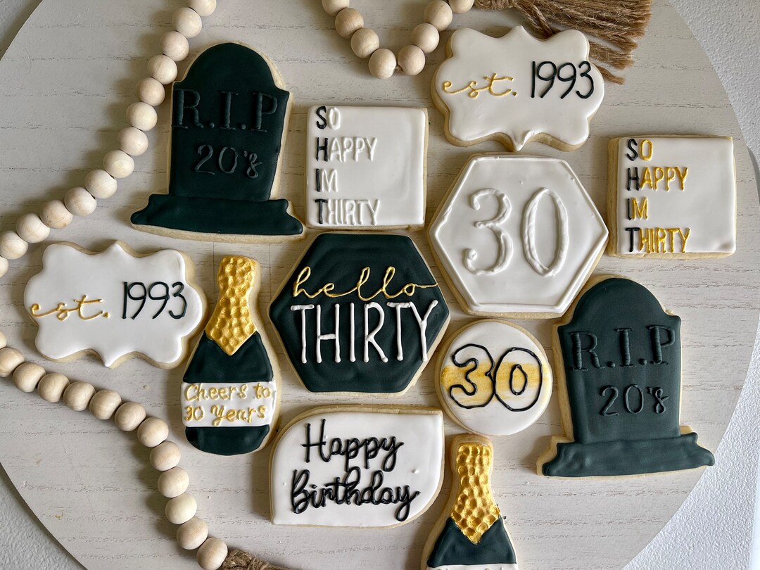30th Birthday Sugar Cookies so Happy Im 30 Cookies 30th - Etsy
